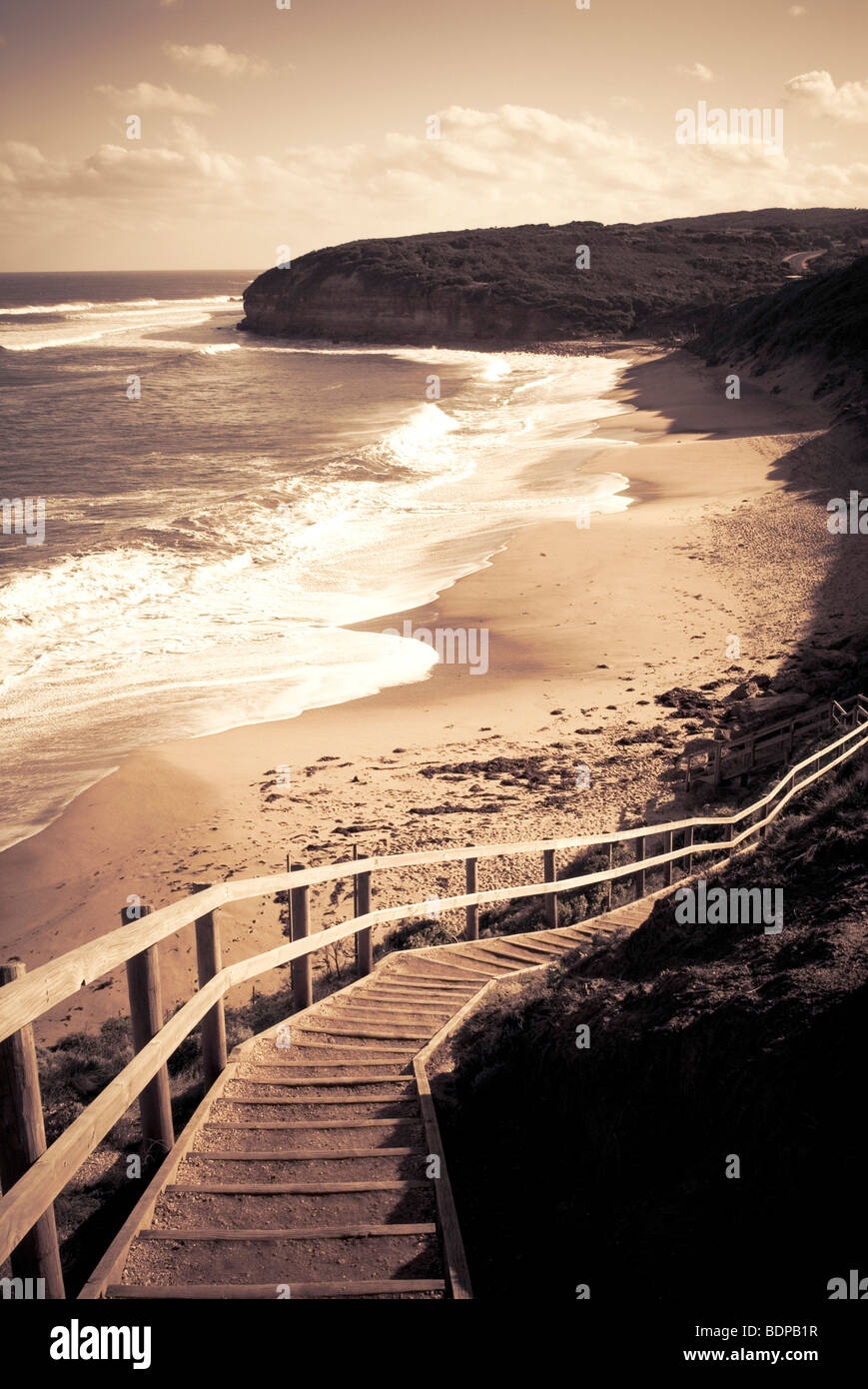 Steps leading down to a beach Stock Photo - Alamy