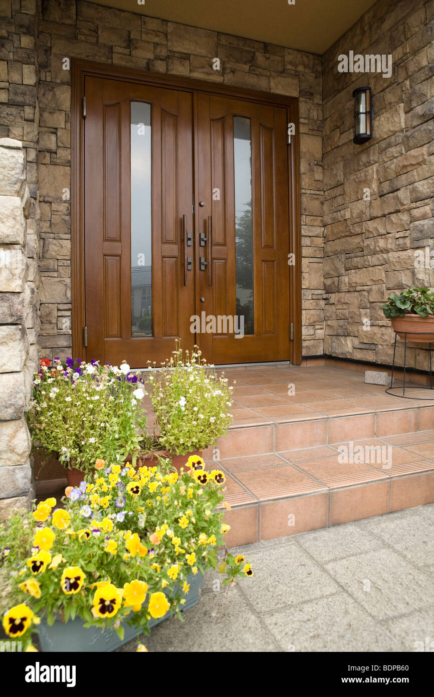 Entrance of house Stock Photo - Alamy