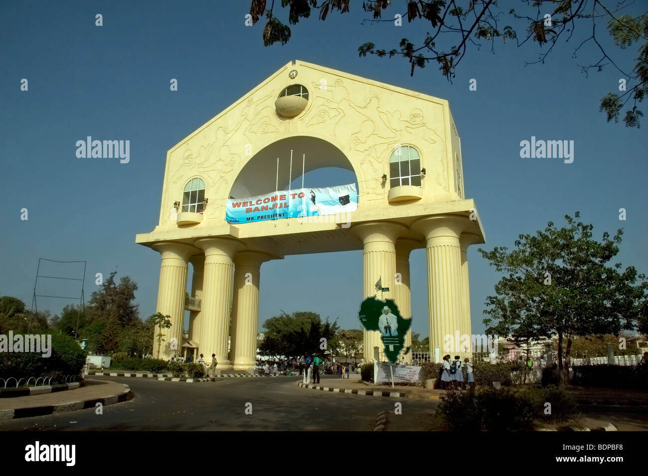Arch 22 monument built to commemorate coup of 22 July 1994 (Architect ...