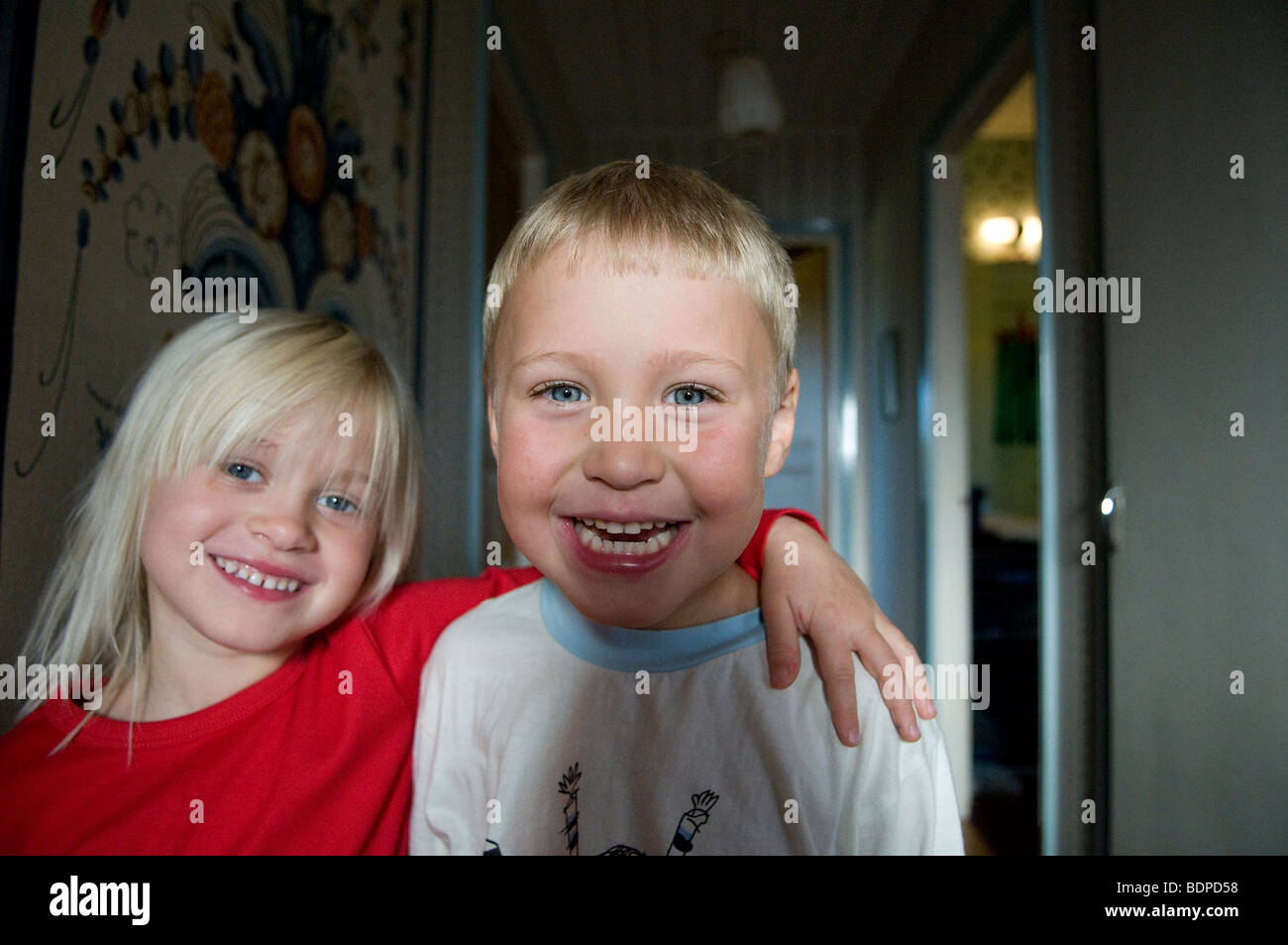 Brother and sister Sweden Stock Photo - Alamy