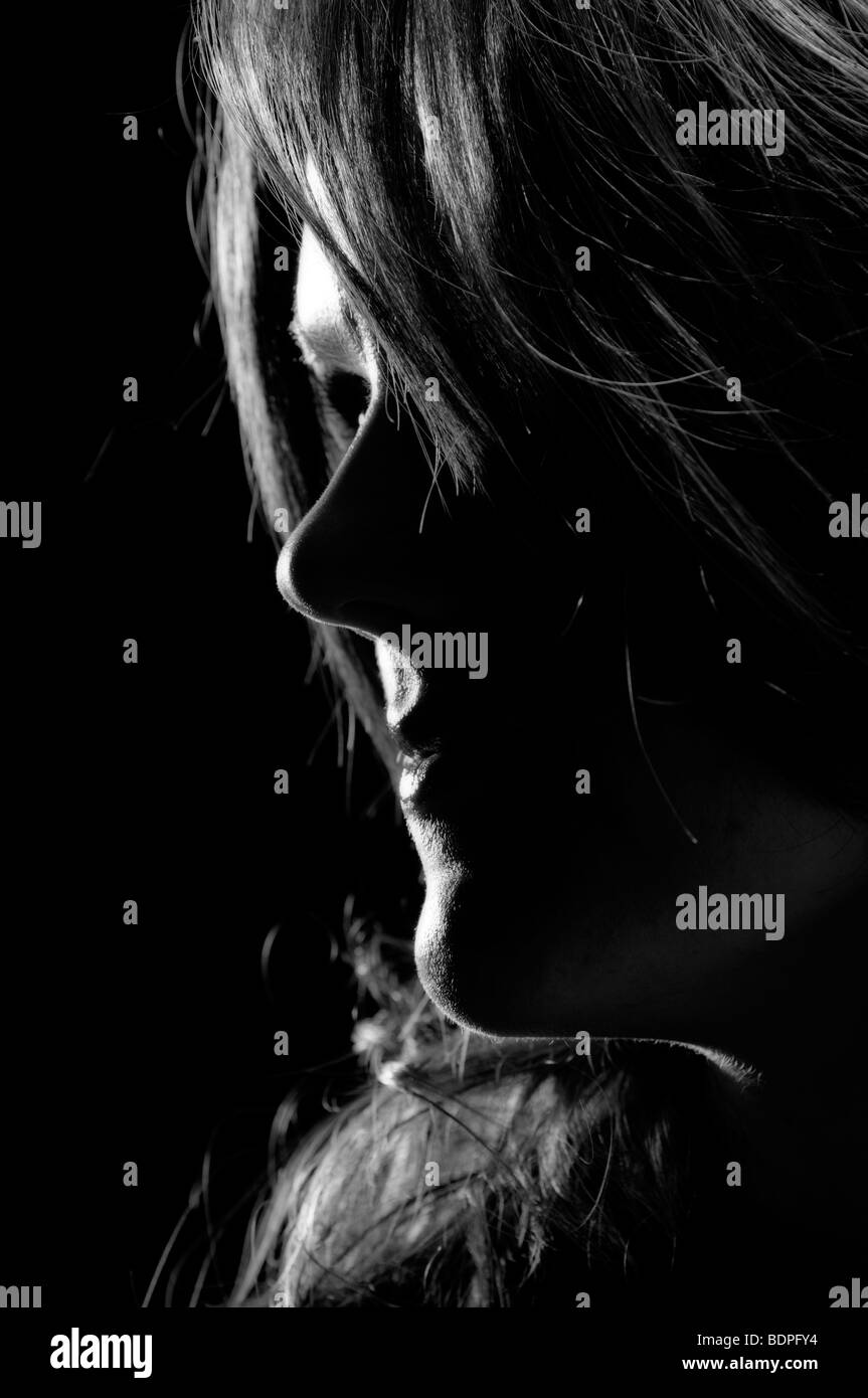 Portrait of woman in studio Stock Photo - Alamy