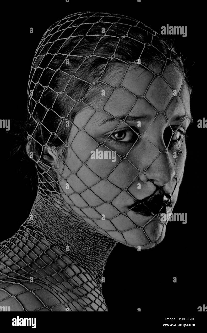 Fishnet Stockings Black and White Stock Photos & Images - Alamy