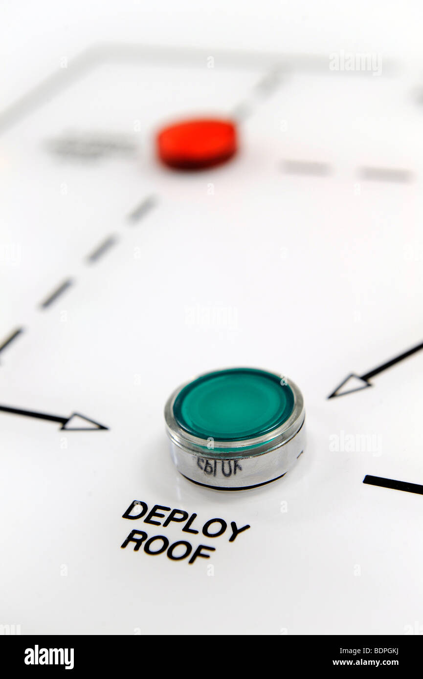 The button to close the roof on the Centre Court roof control panel ...