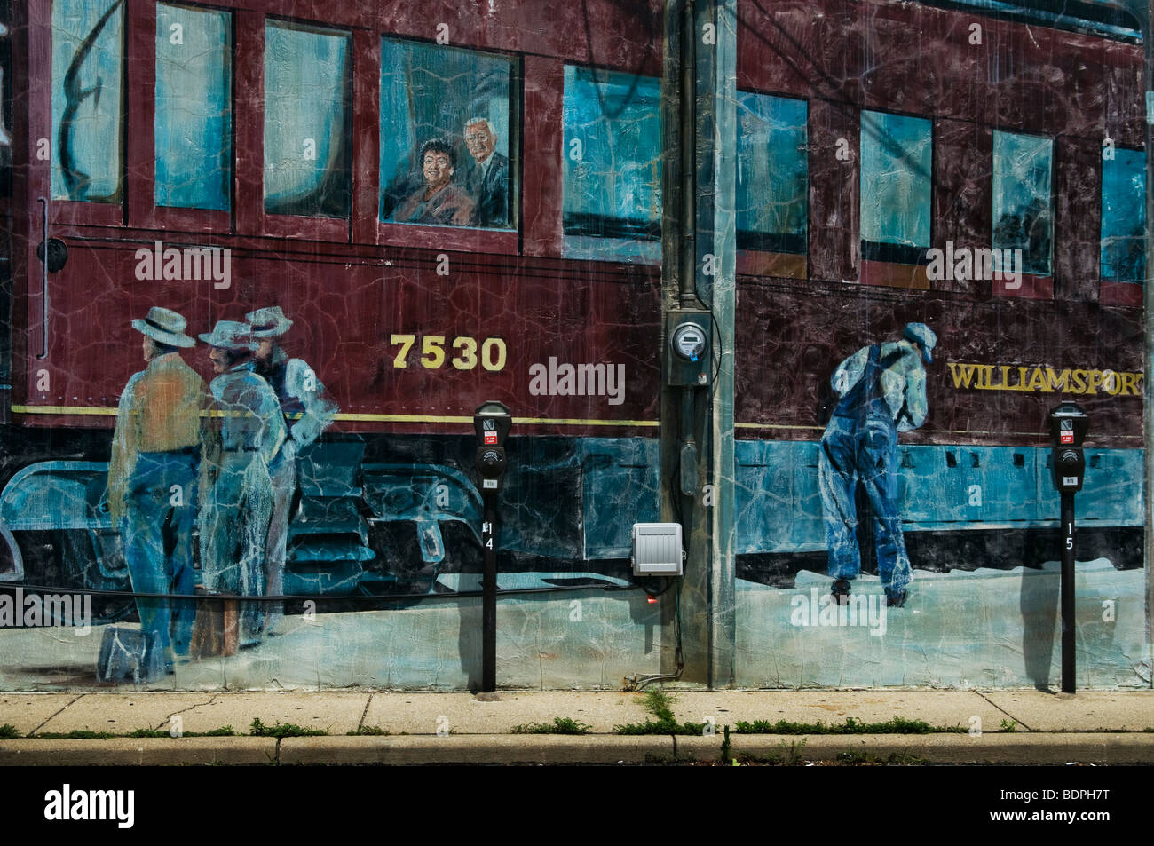 Train mural hi-res stock photography and images - Alamy