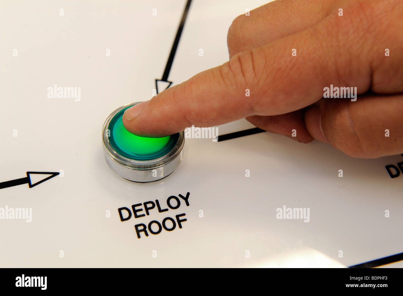 The button is pushed to close the roof on the Centre Court roof control ...