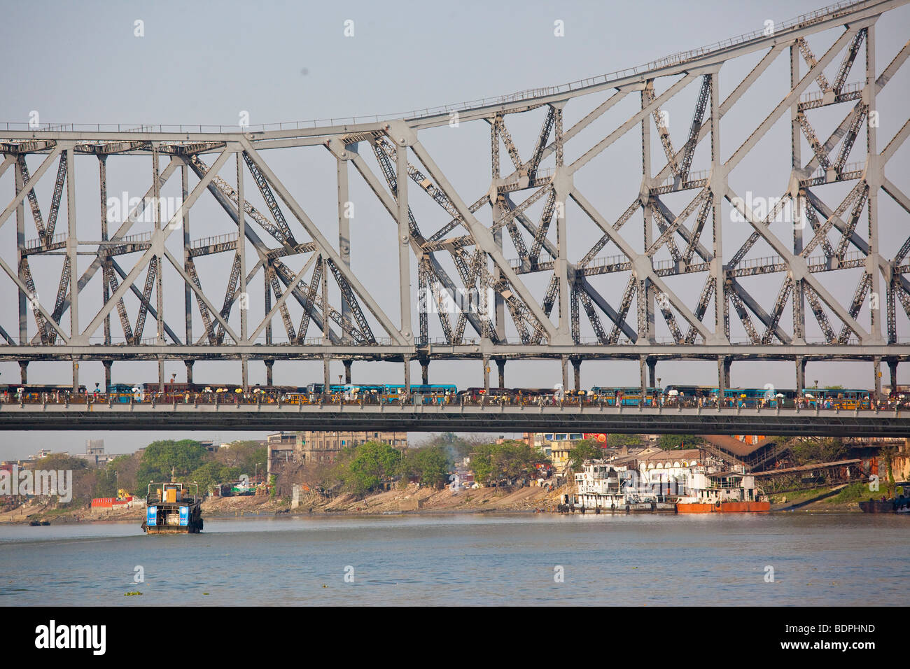 Howrah Bridge in Calcutta India Stock Photo - Alamy