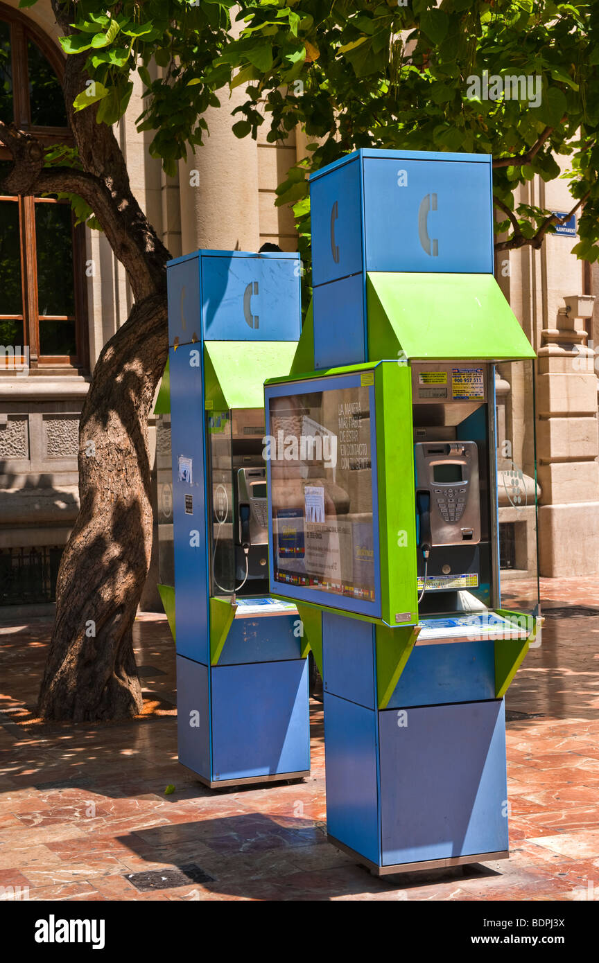Spanish telephone kiosks Stock Photo - Alamy