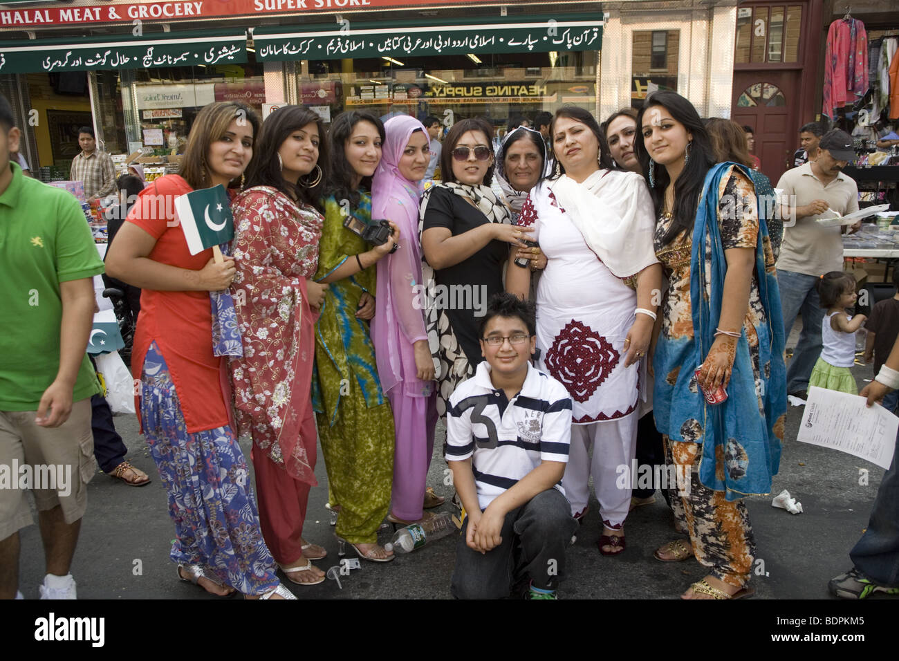 Pakistani immigrant neighborhood during pakistan hi-res stock ...