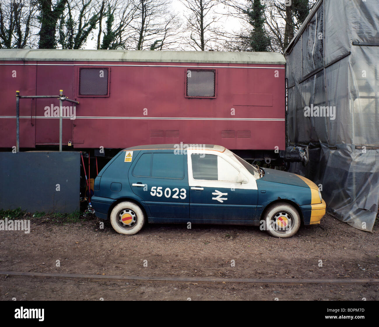 Diesel train car, Forest of Dean, England Stock Photo - Alamy