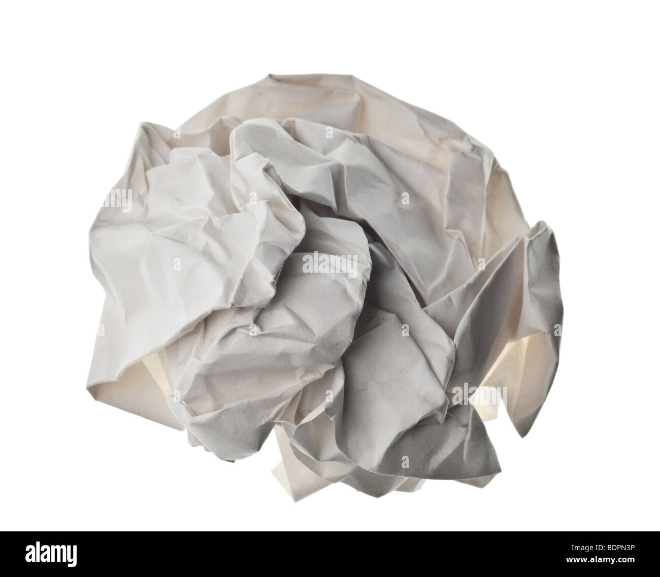 crumpled paper ball isolated on a white background Stock Photo - Alamy
