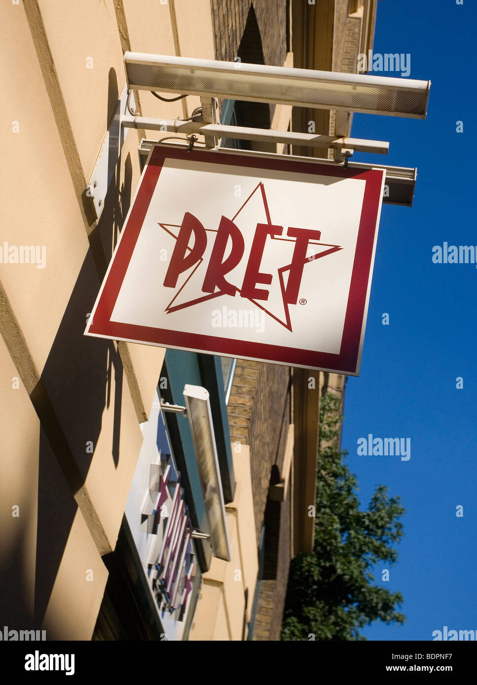 Pret a manger sandwich shop sign Stock Photo - Alamy
