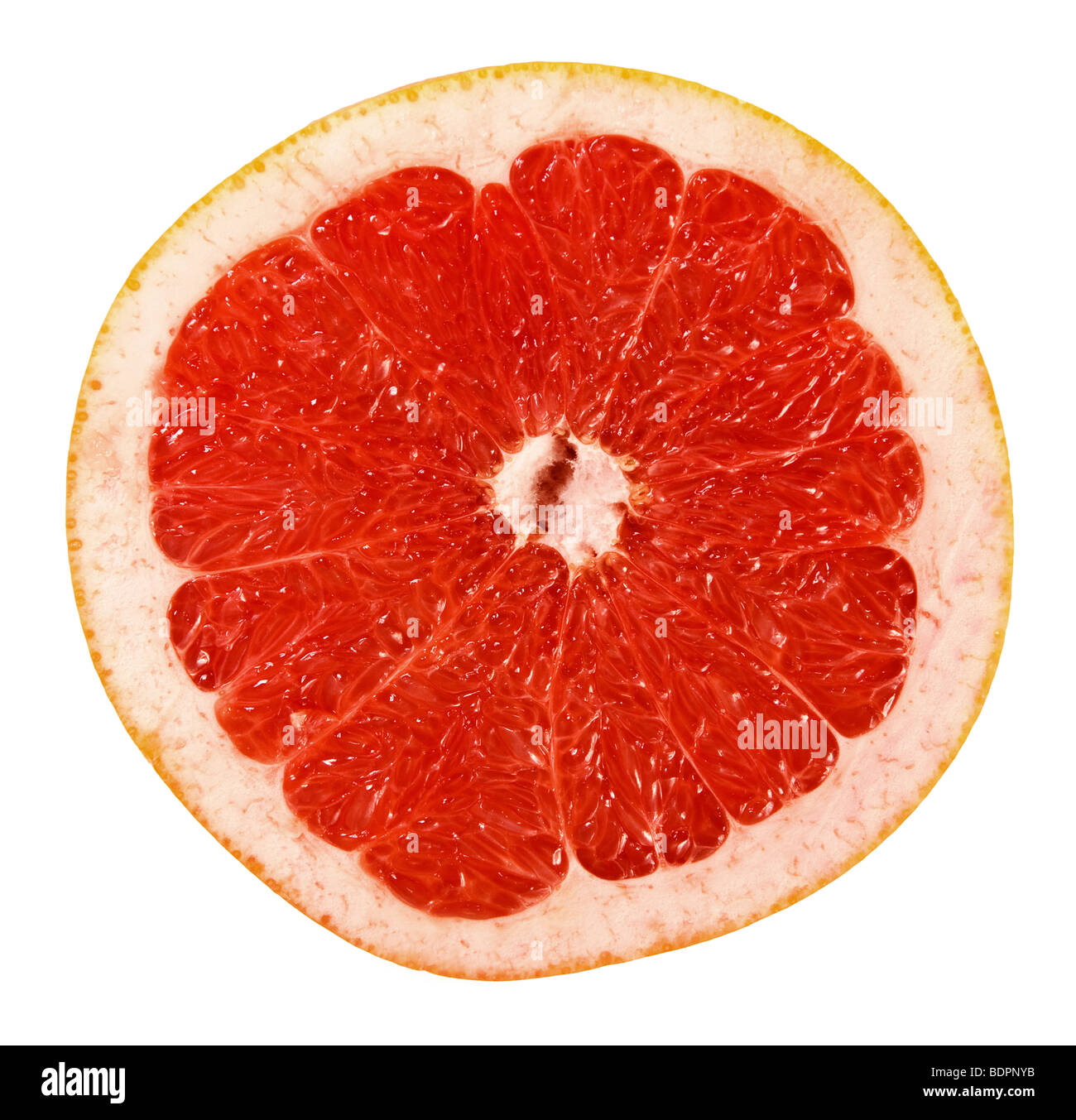 grapefruit slice isolated over white Stock Photo - Alamy