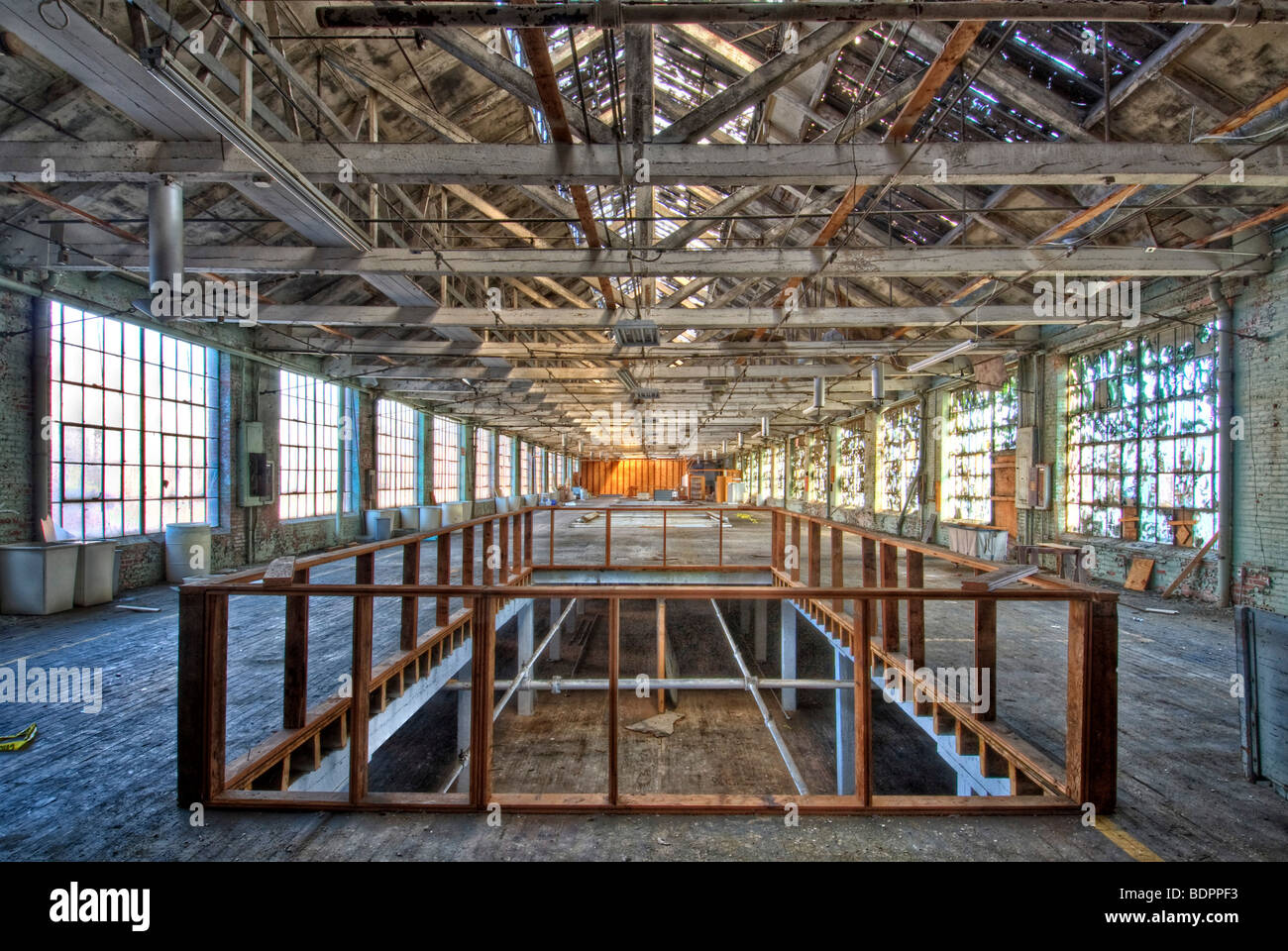 HDR of old mill interior Stock Photo - Alamy