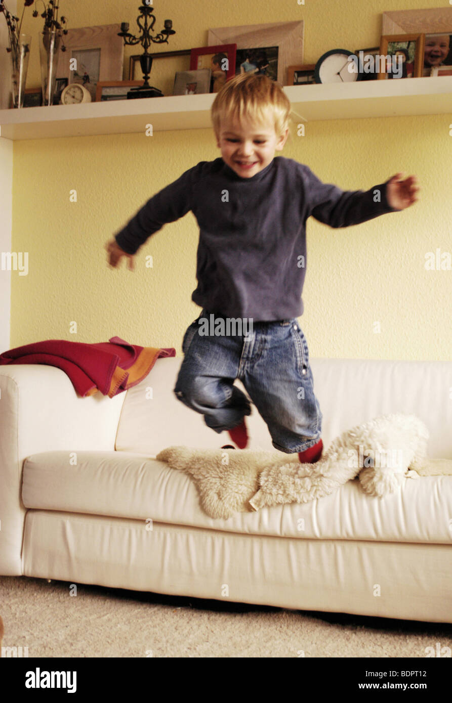| Boy jumping Stock Photo - Alamy