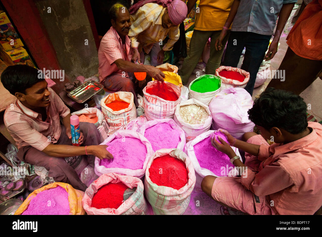 Color Dyes for Holi in Calcutta India Stock Photo - Alamy