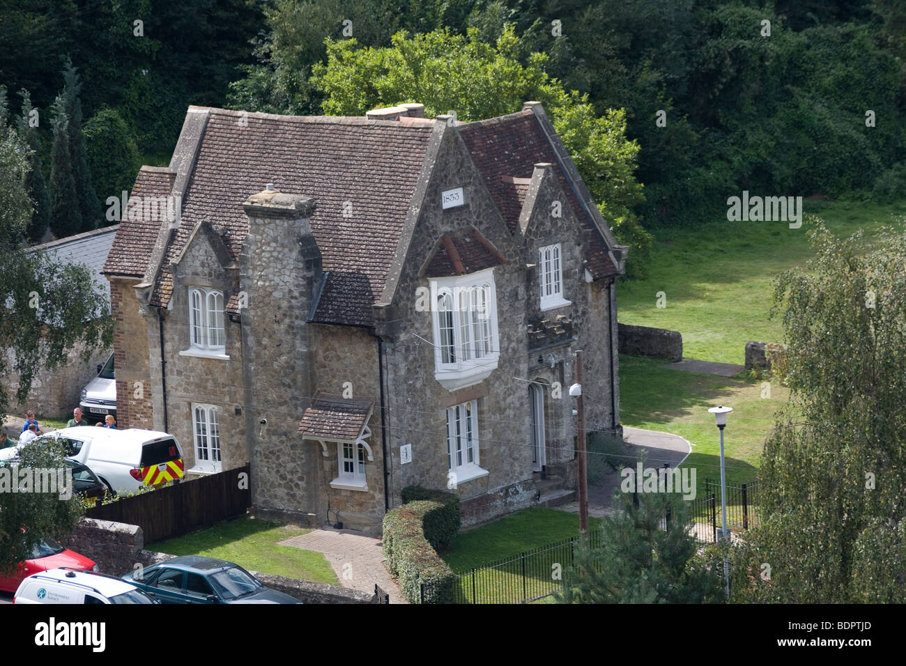 lock keepers house converted office victorian ragstone aerial view ...