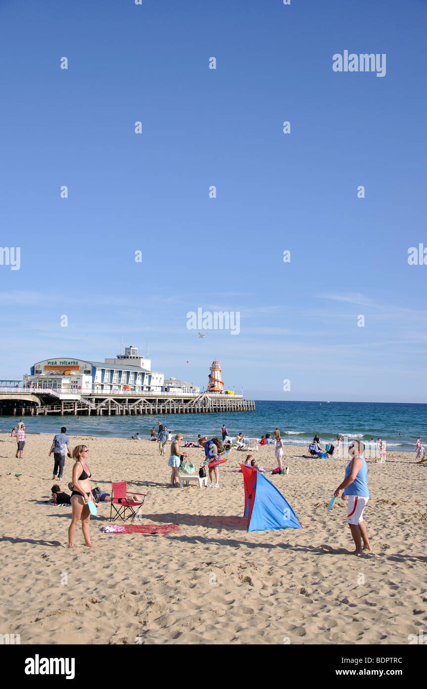 Bournemouth Pier and beach, Bournemouth, Dorset, England, United ...