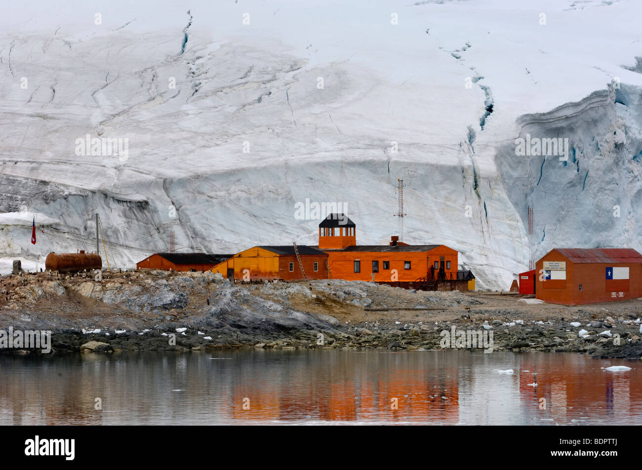 Chile's Gonzales Videla Station Waterboat Point Antarctica Stock Photo ...