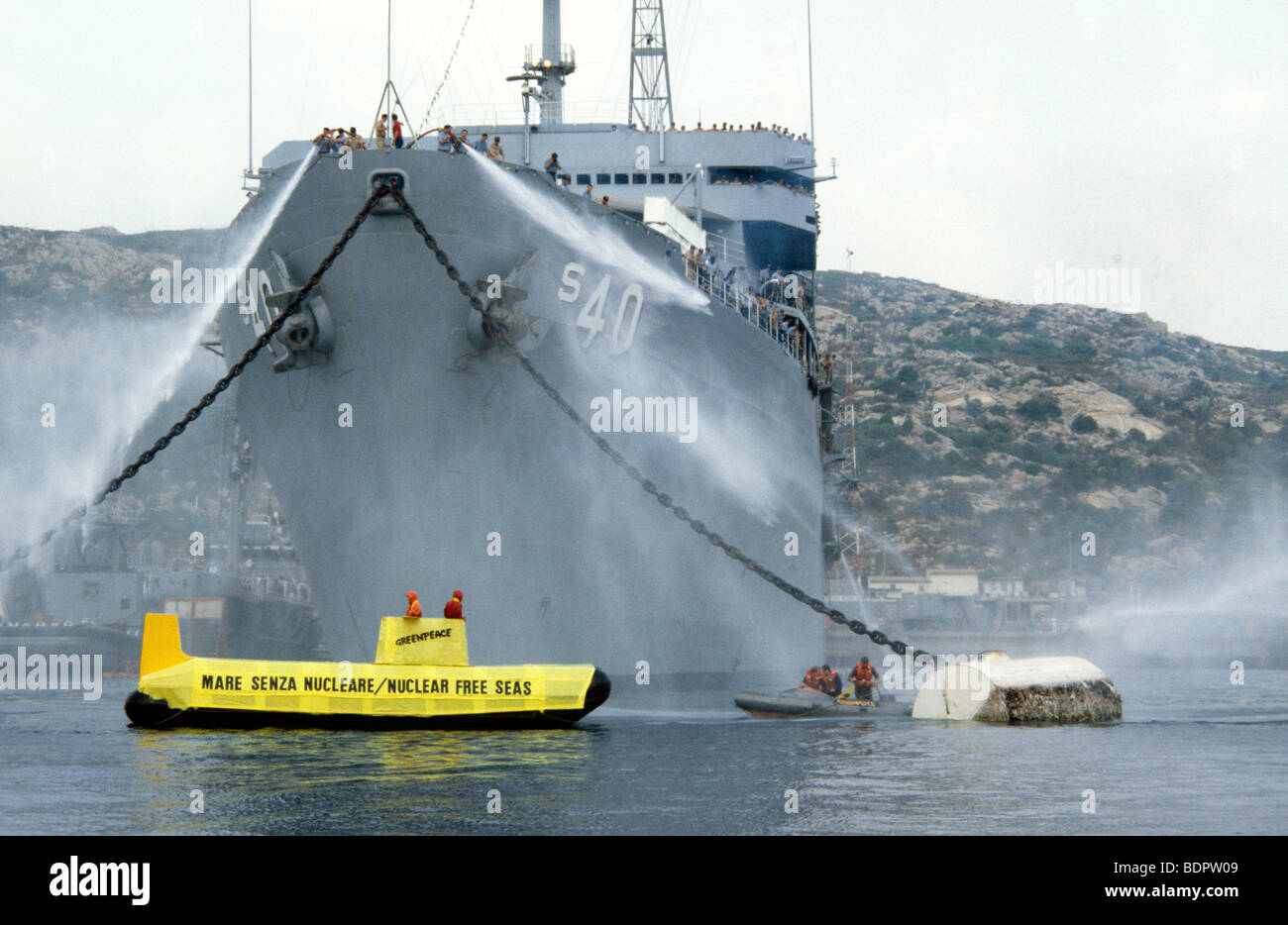 Action against nuclear armed USS FRANK CABLE. La Maddalena, Sardinia ...
