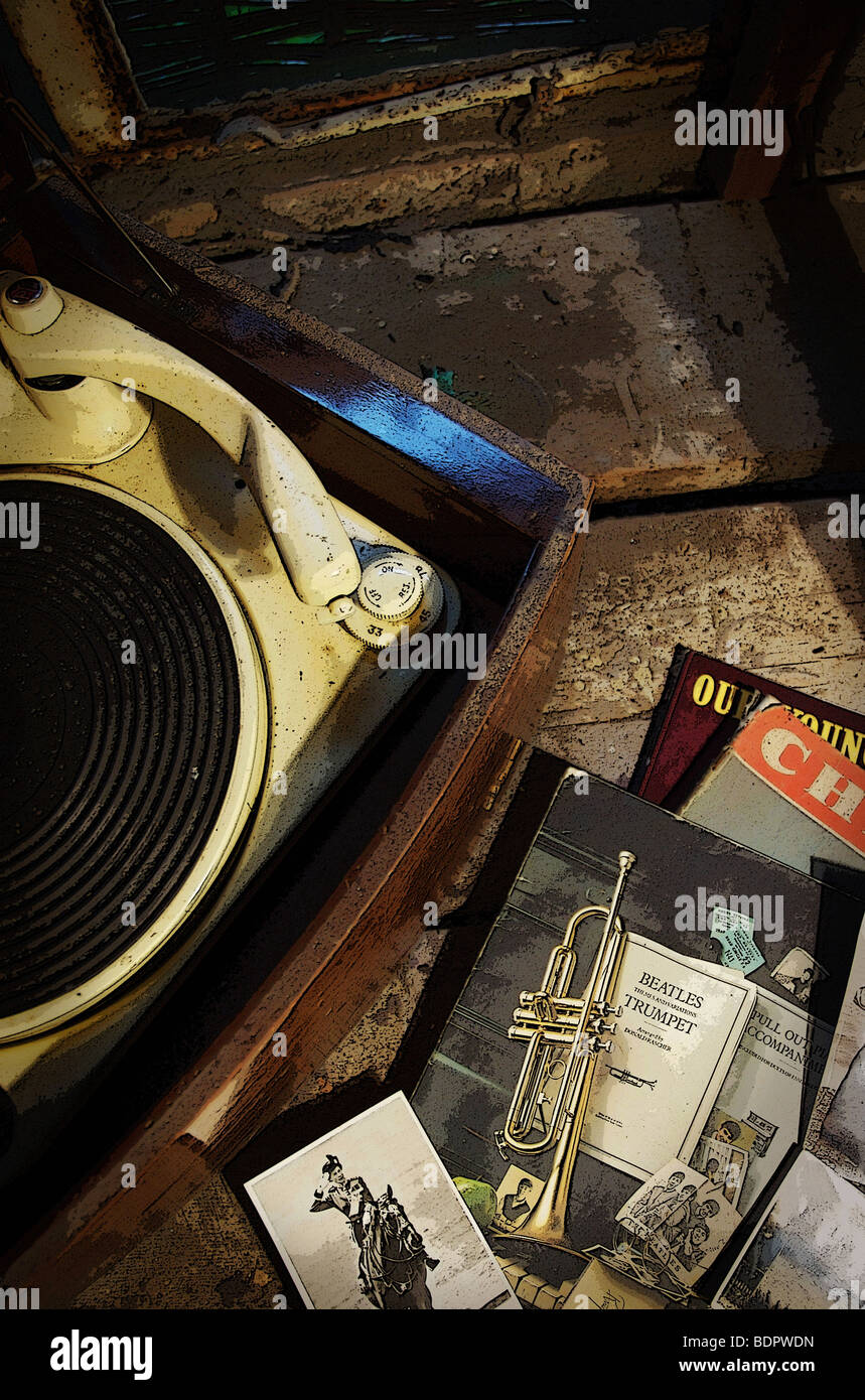 Record player 1950s hi-res stock photography and images - Alamy