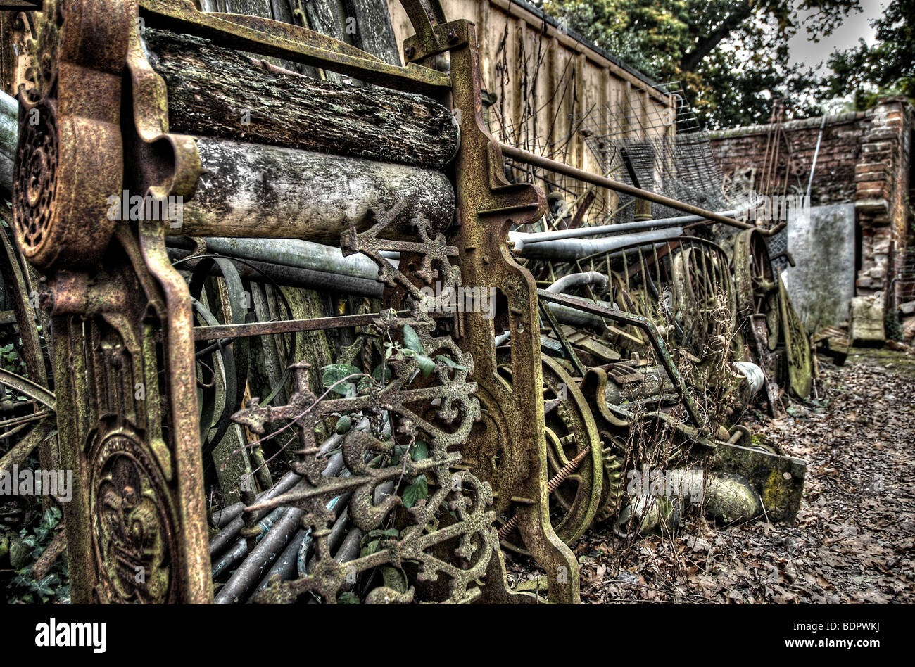 Old Victorian iron junk Stock Photo - Alamy