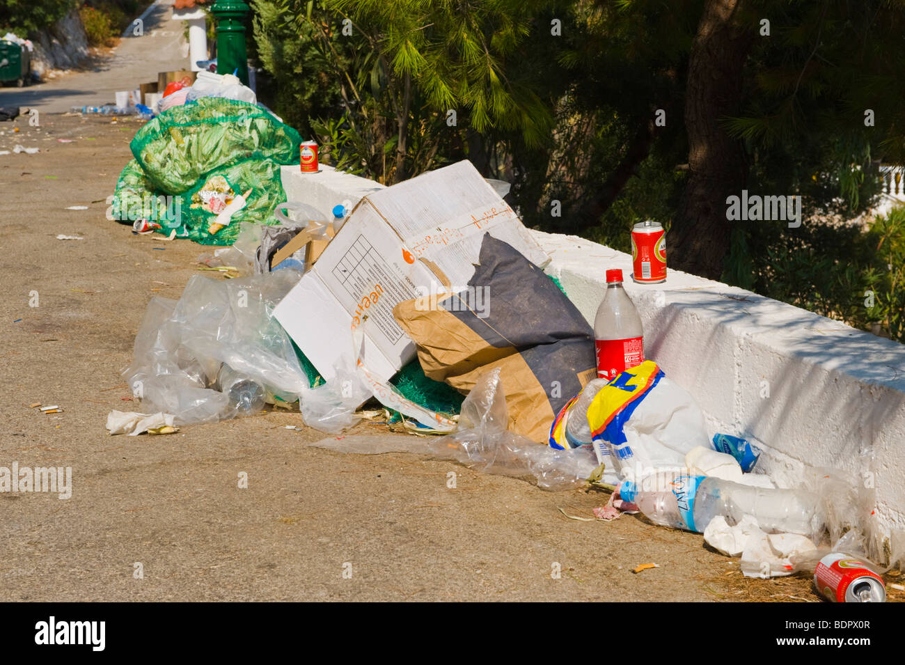 Litter left after snake festival at Church of Virgin Mary Lagouvarda at ...