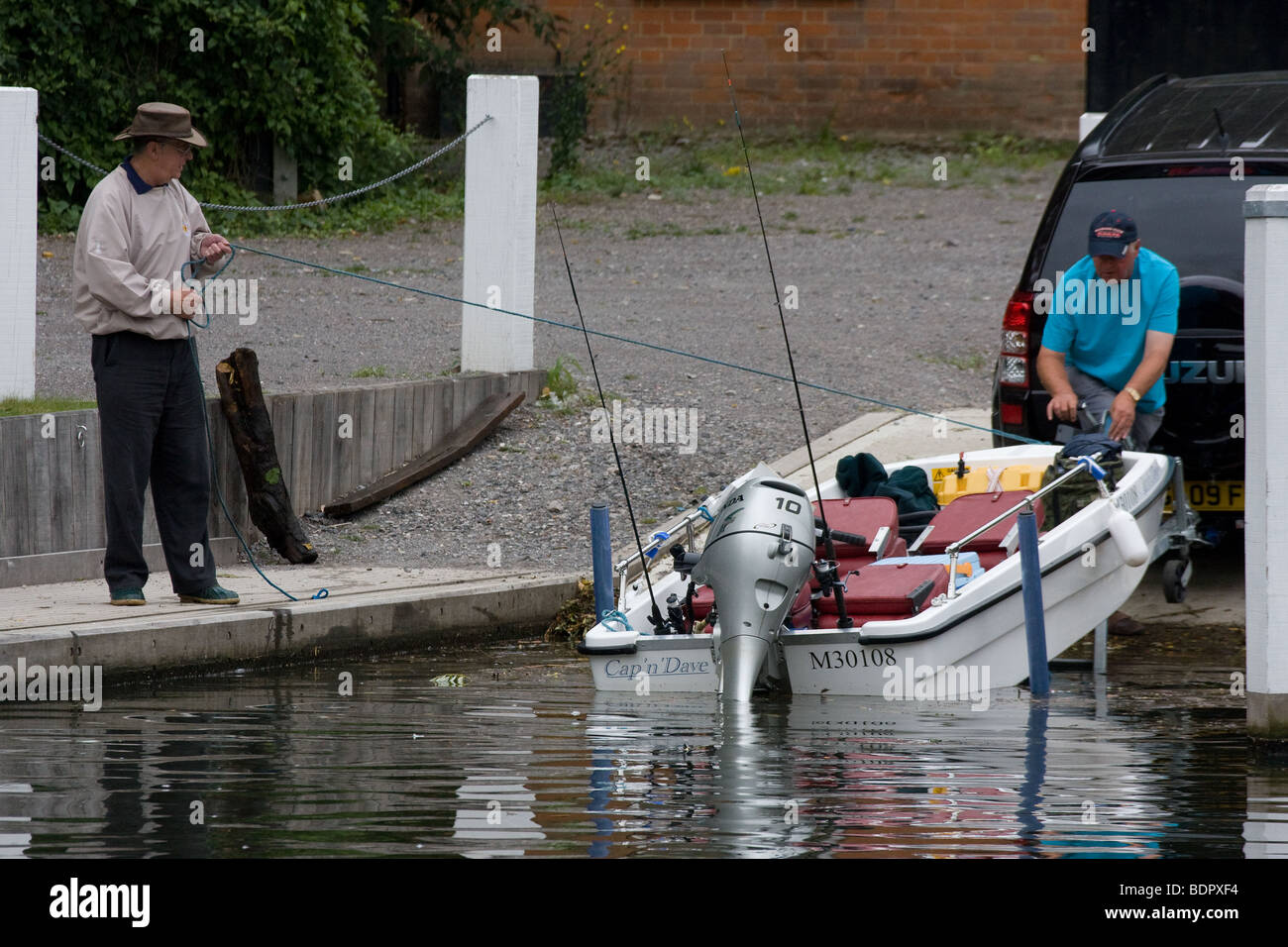 boater slipway outboard dinghy launching boat river Medway allington ...