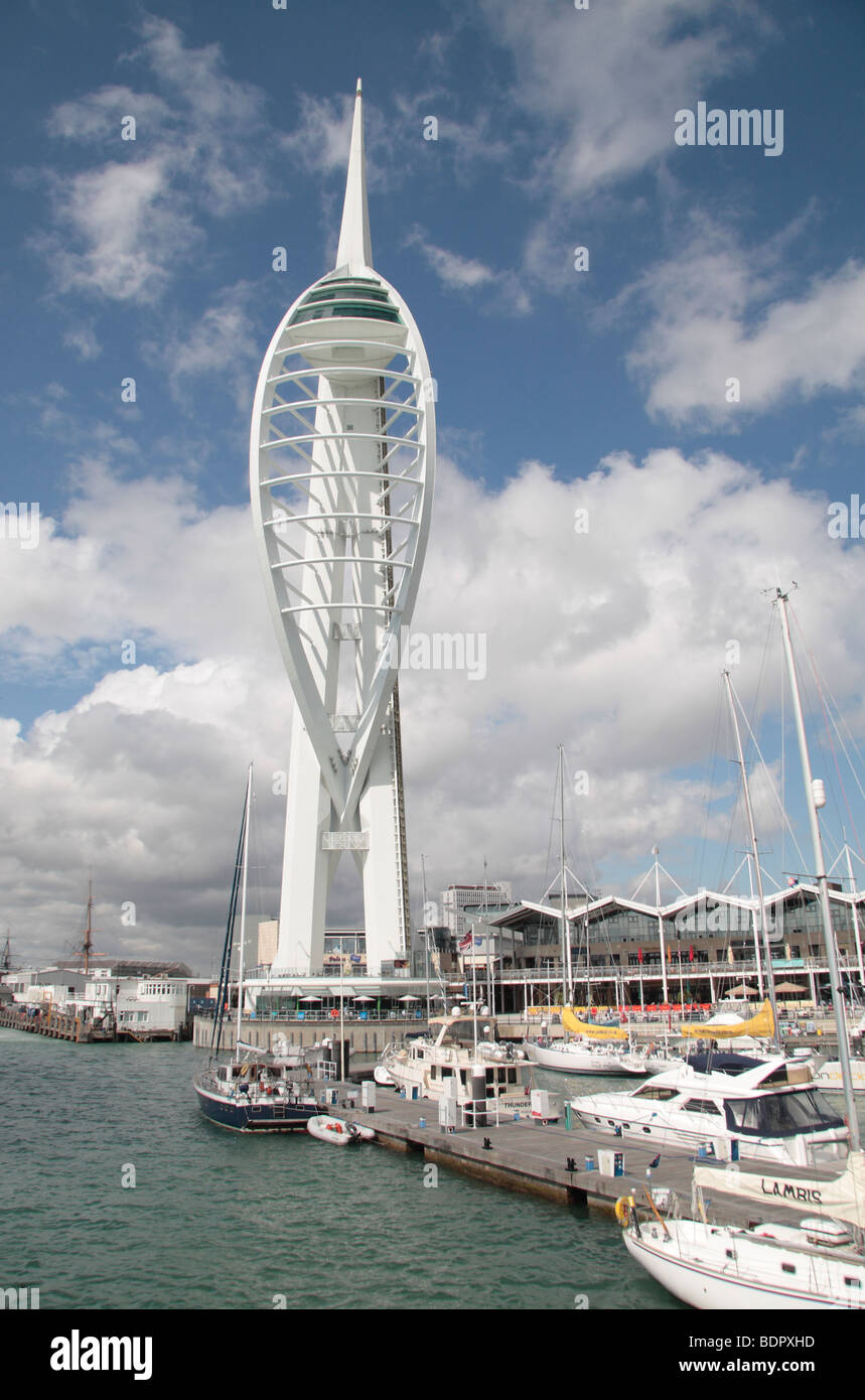 The stunning Spinnaker Tower soars over the Solent and Portsmouth ...