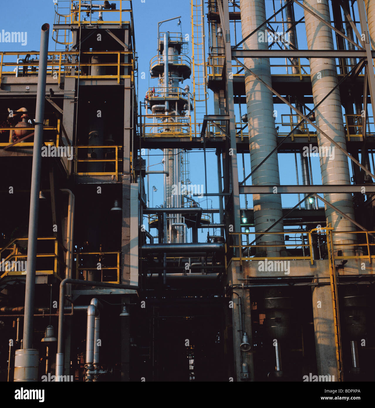 Oil Refinery, Baytown, Texas, at sunset Stock Photo - Alamy