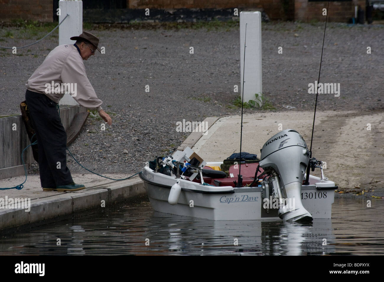 boater slipway outboard dinghy launching boat river Medway allington ...
