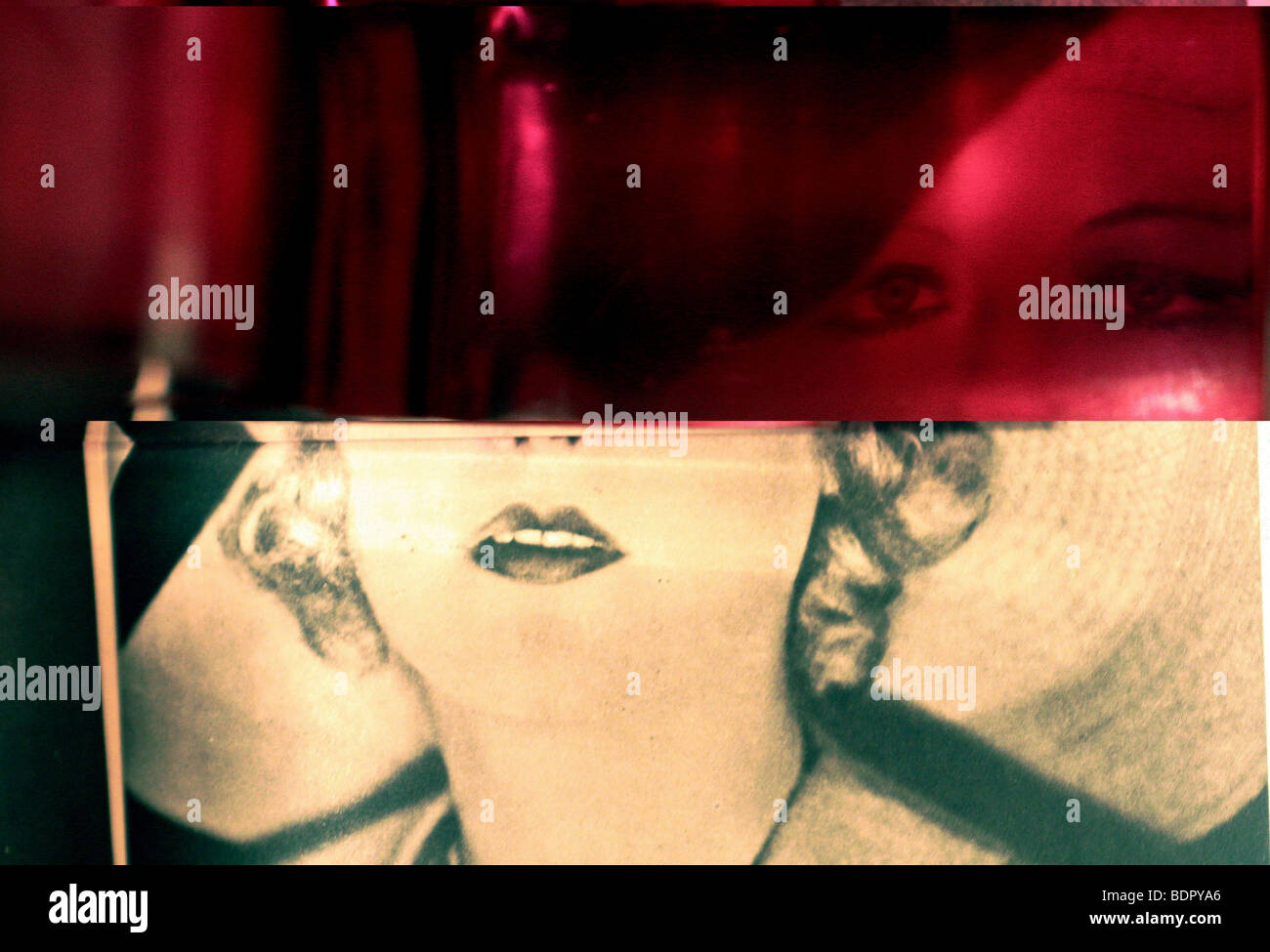 Womans face split in hi-res stock photography and images - Alamy