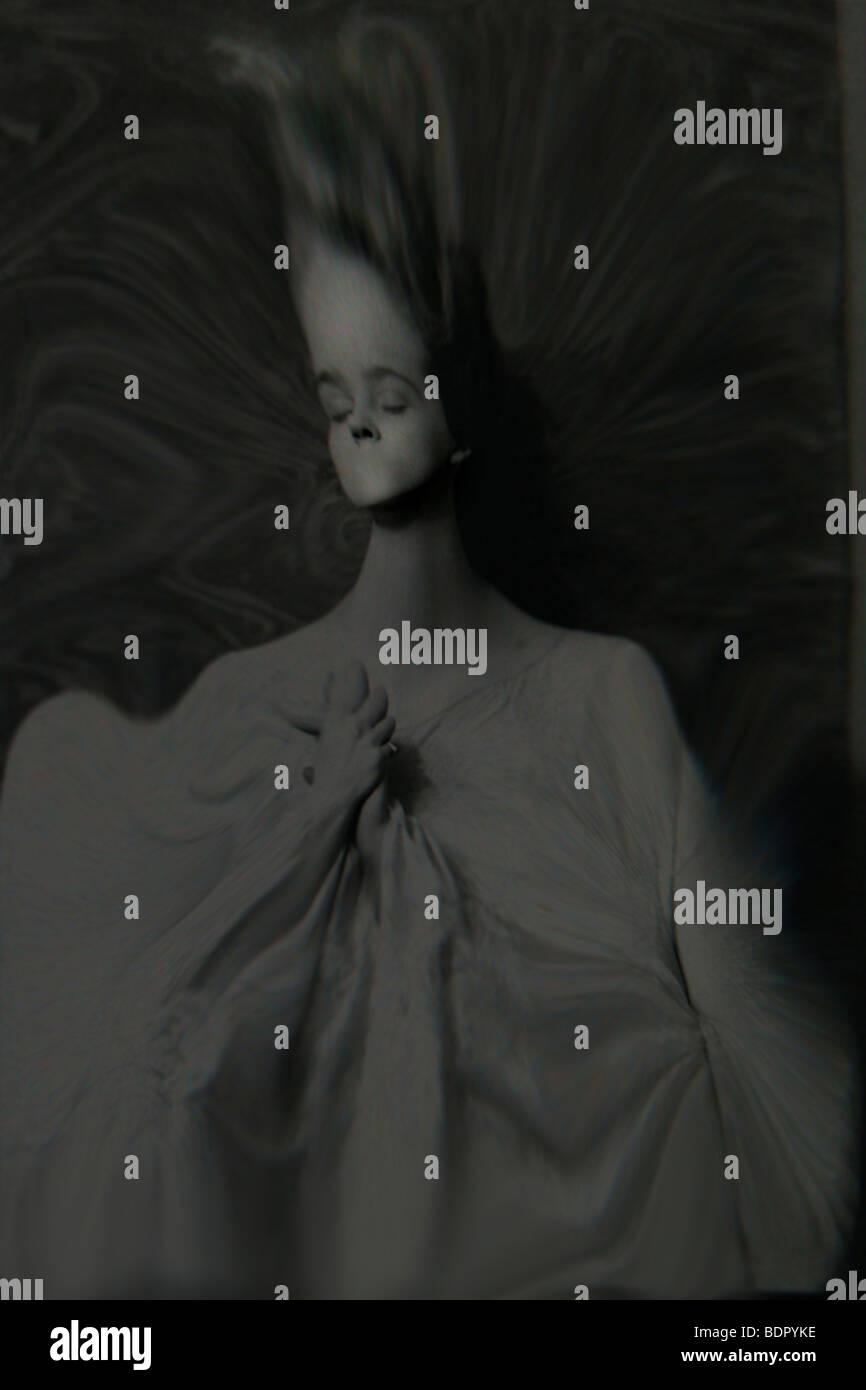 A distorted image of a young woman Stock Photo - Alamy