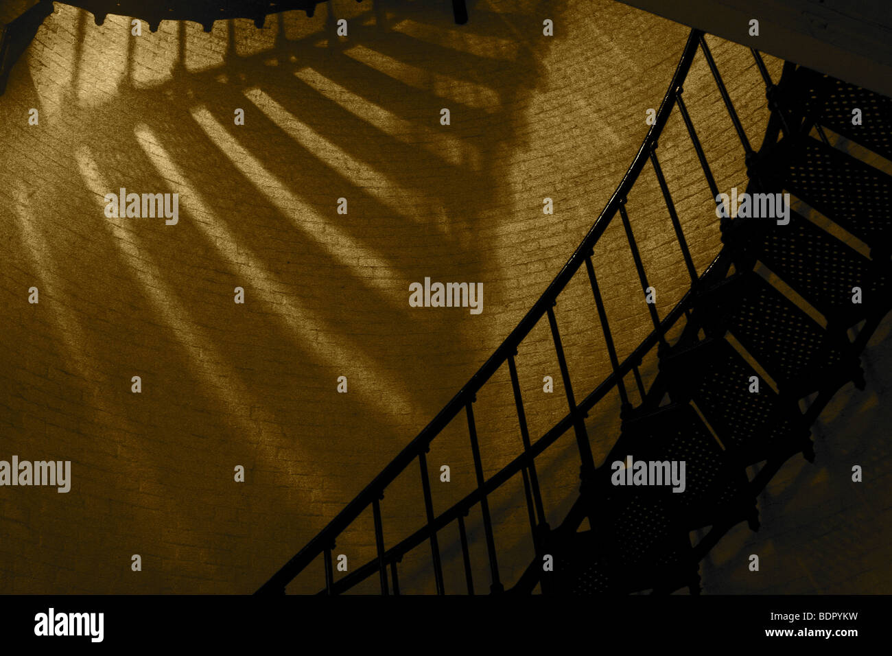 An interior stairwell with shadows Stock Photo - Alamy