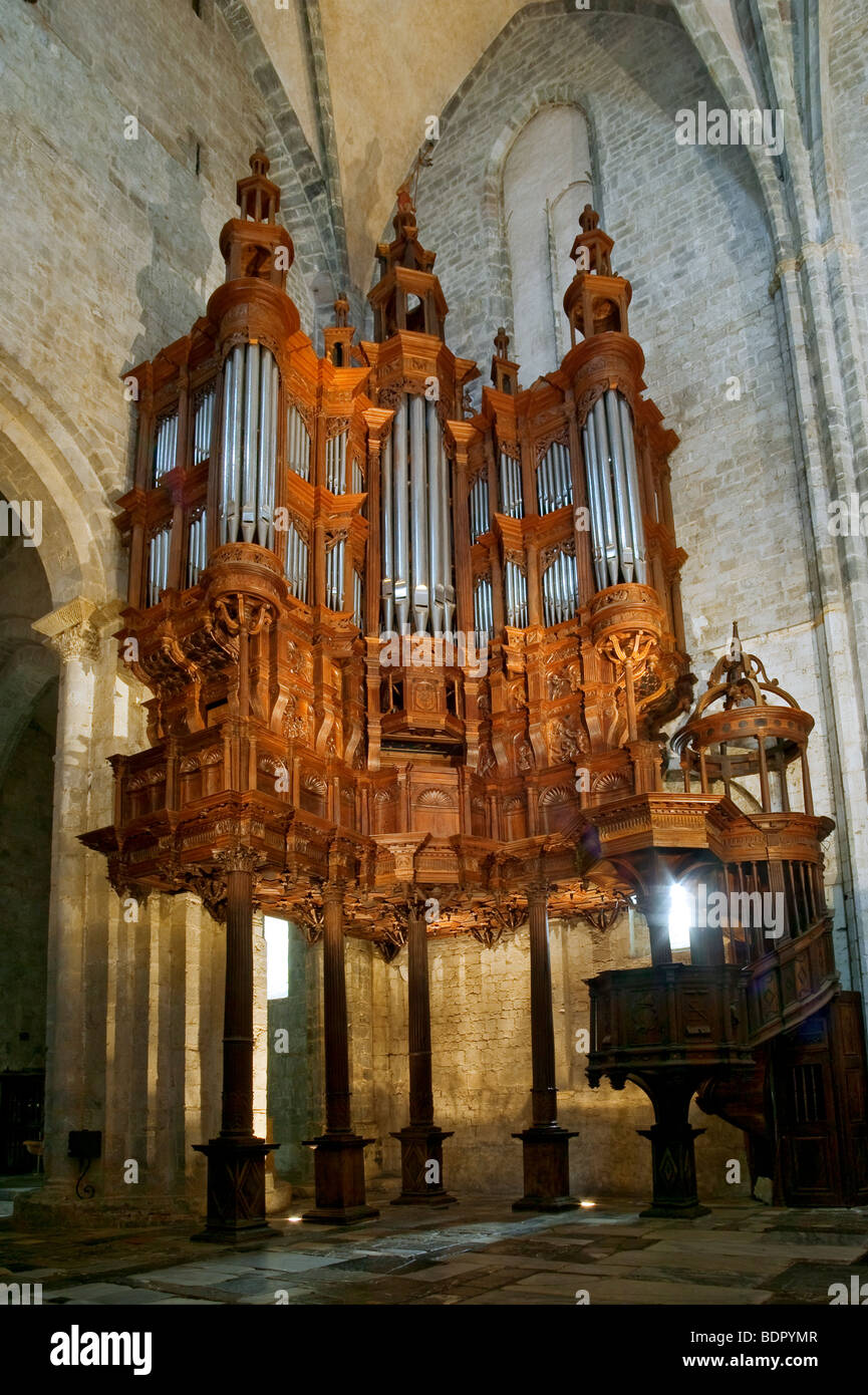 Organ cathedral saint bertrand de comminges hi-res stock photography ...