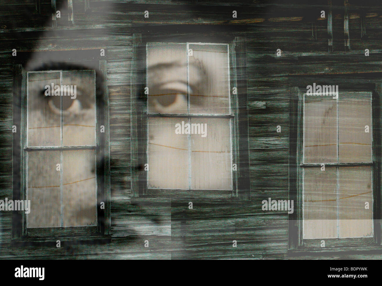 Eyes in windows Stock Photo - Alamy