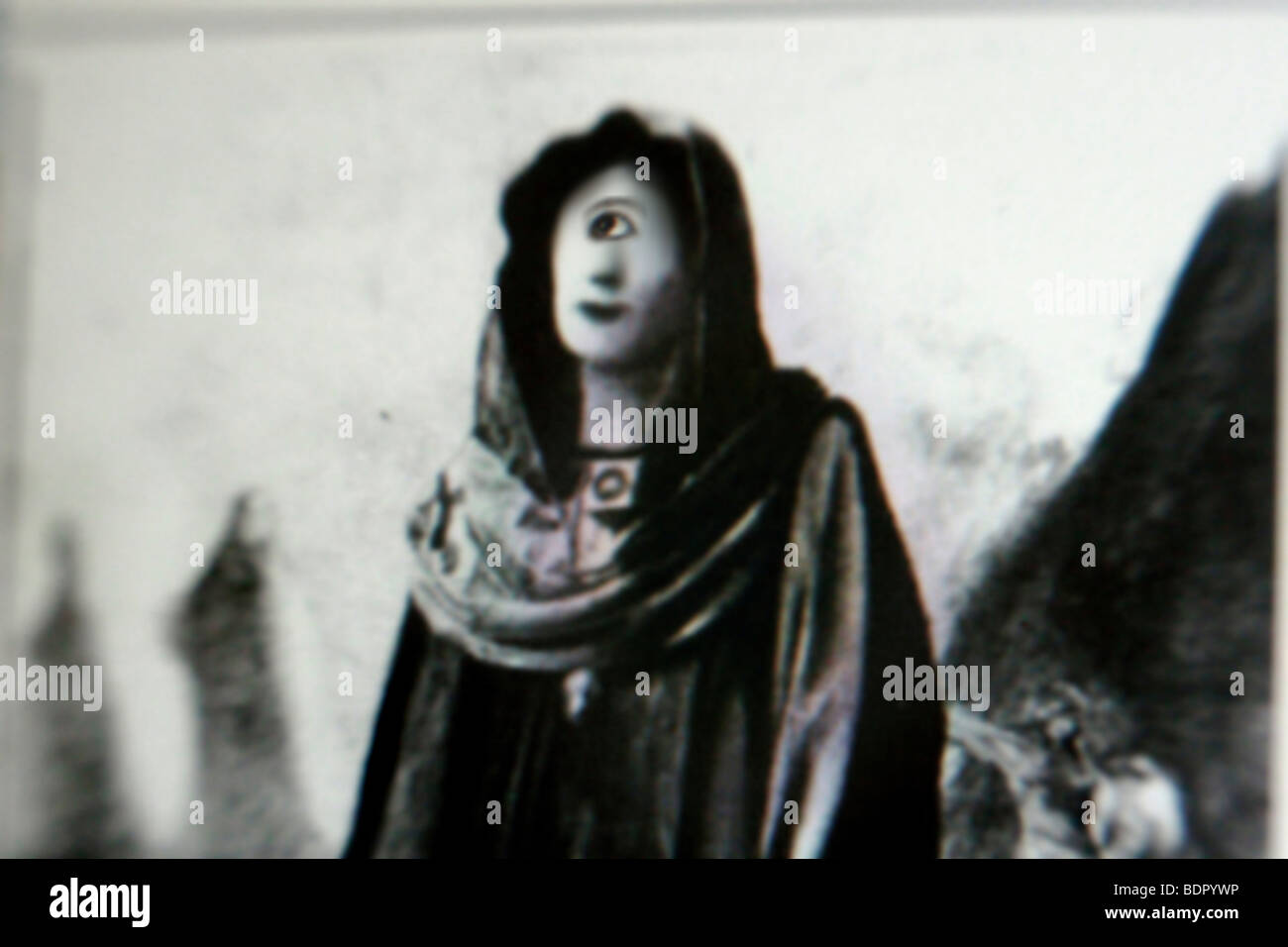 A woman with a single eye Stock Photo - Alamy