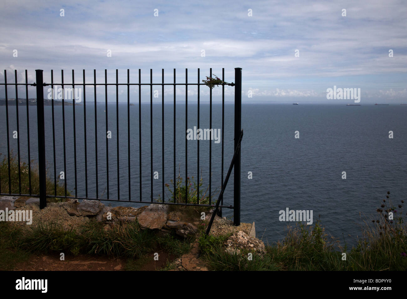 Shrine at the edge of a cliff, Berry head, Brixham,Devon, UK Stock ...