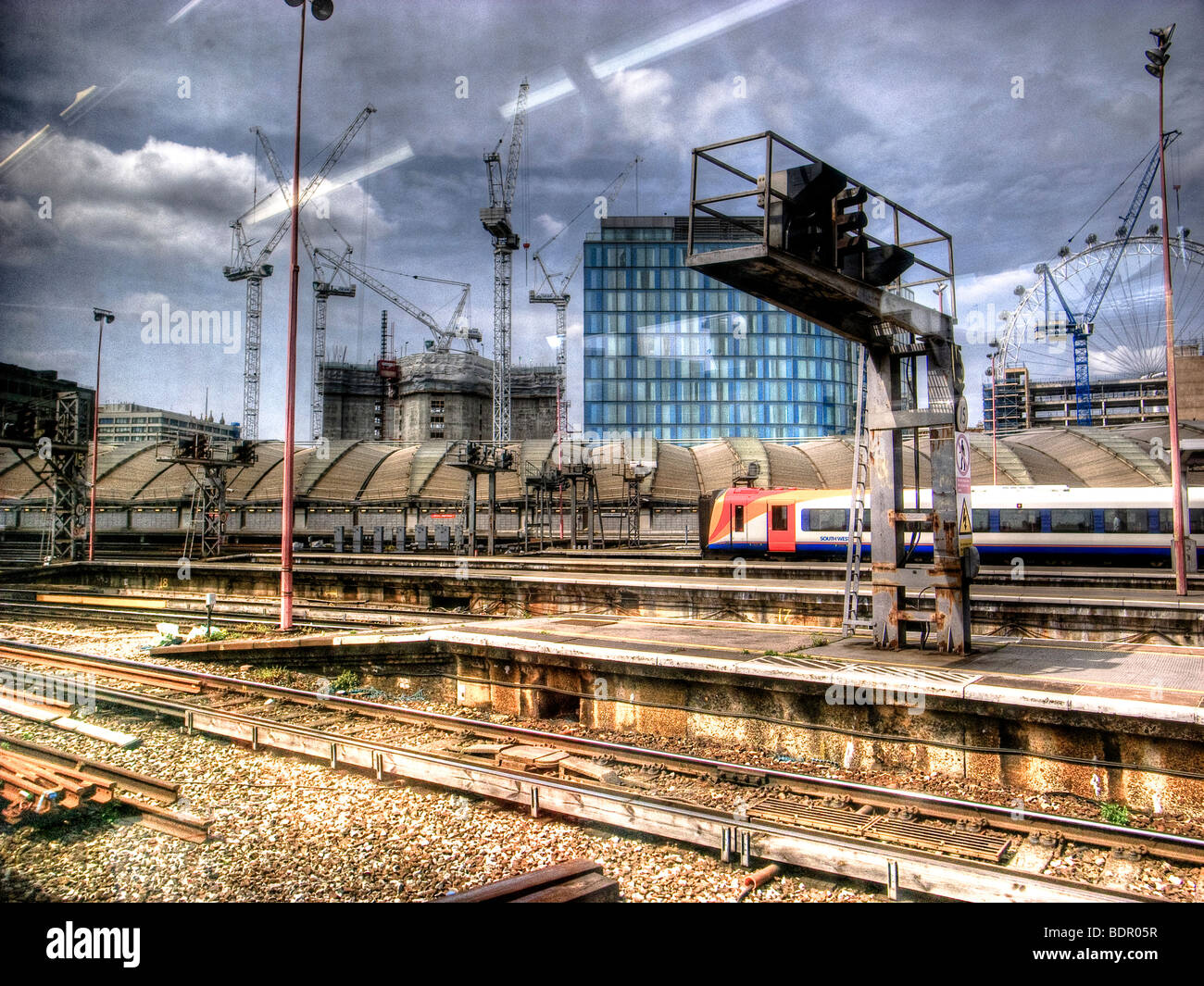A train yard in England Stock Photo - Alamy
