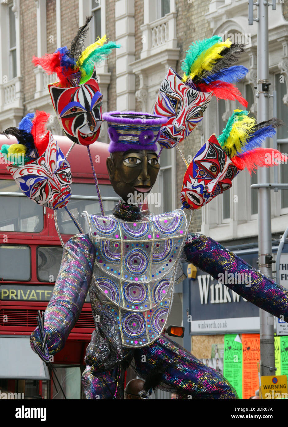 Carnival Figure in the Notting Hill Carnival Parade 2009 Stock Photo ...
