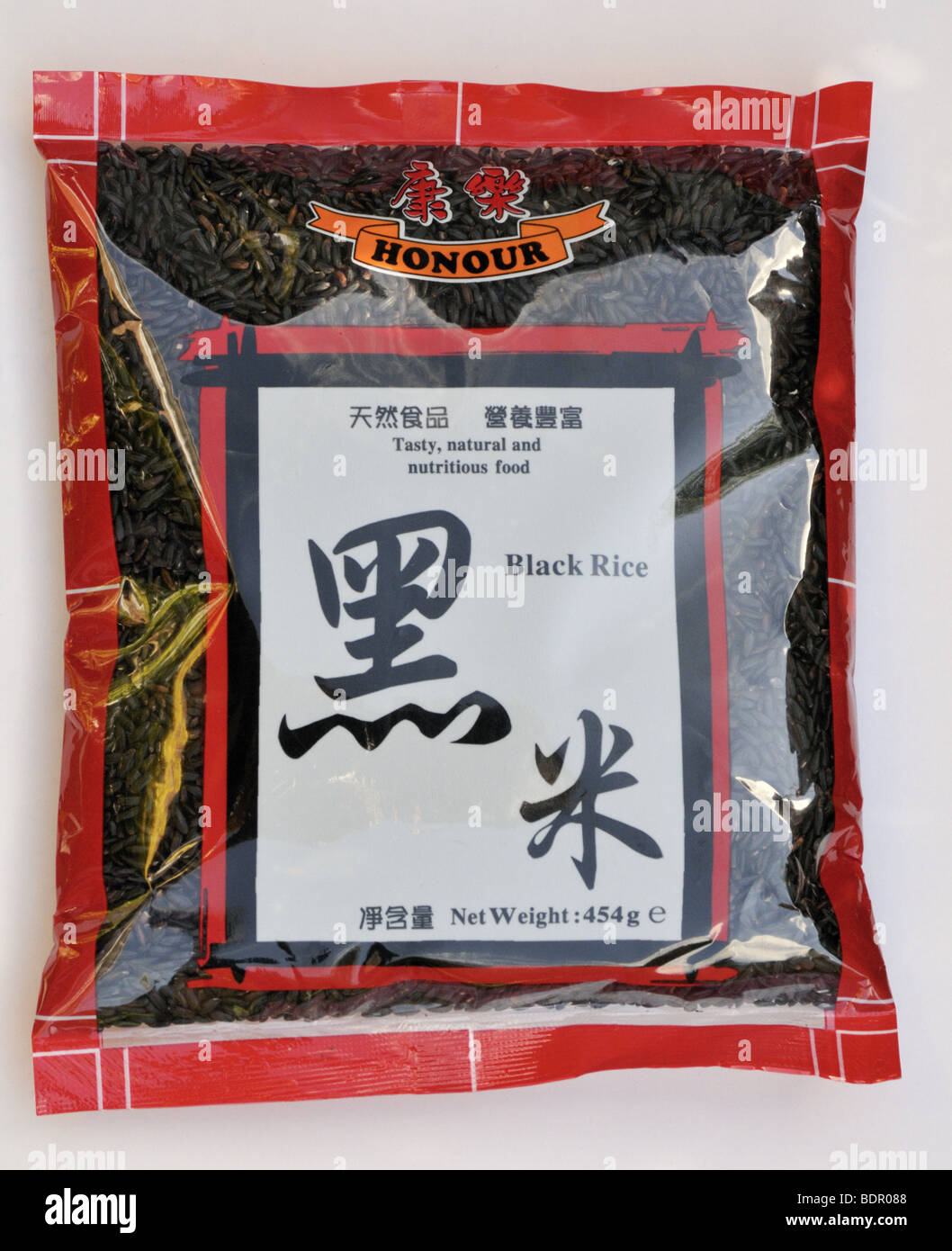 Packet of black rice Stock Photo - Alamy