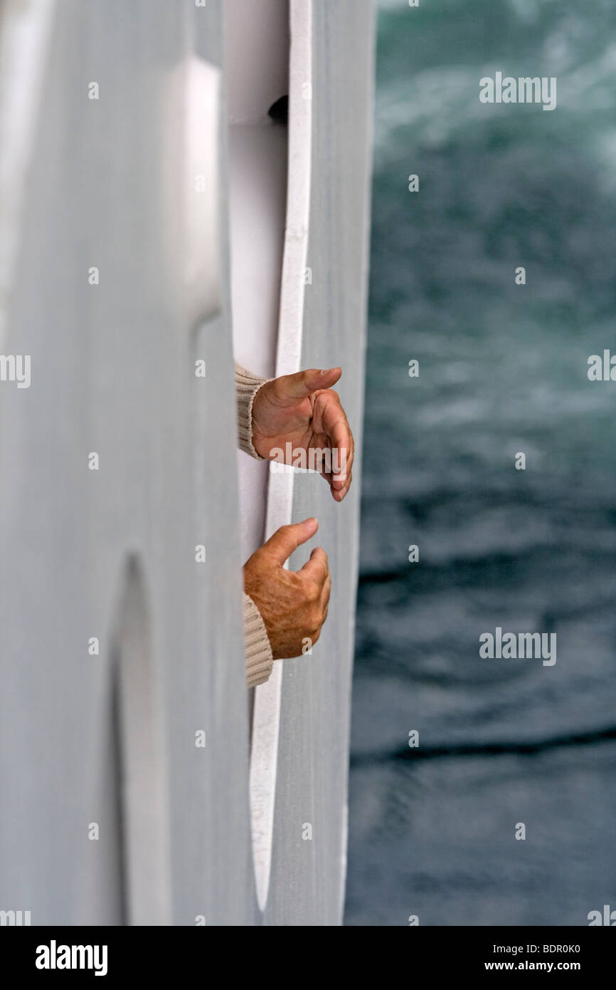 Balcony cruise hands hi-res stock photography and images - Alamy
