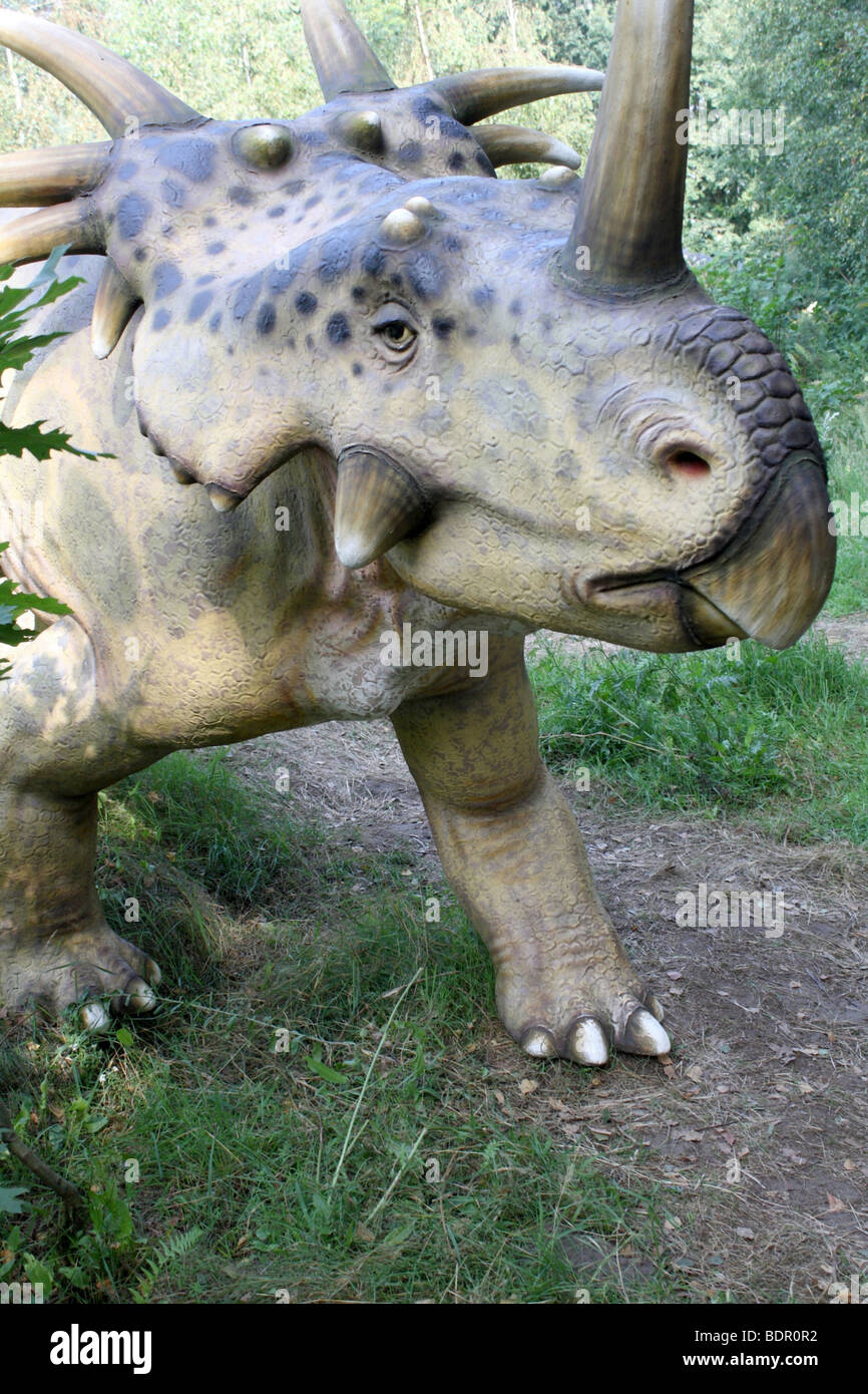 Styracosaurus, Prehistoric Park, real size replica, 2009 Stock Photo ...