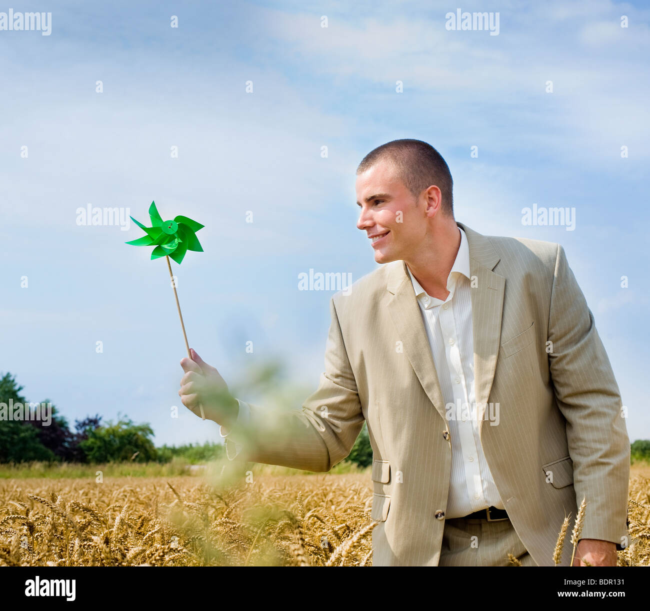 Man standing in rye field hi-res stock photography and images - Alamy