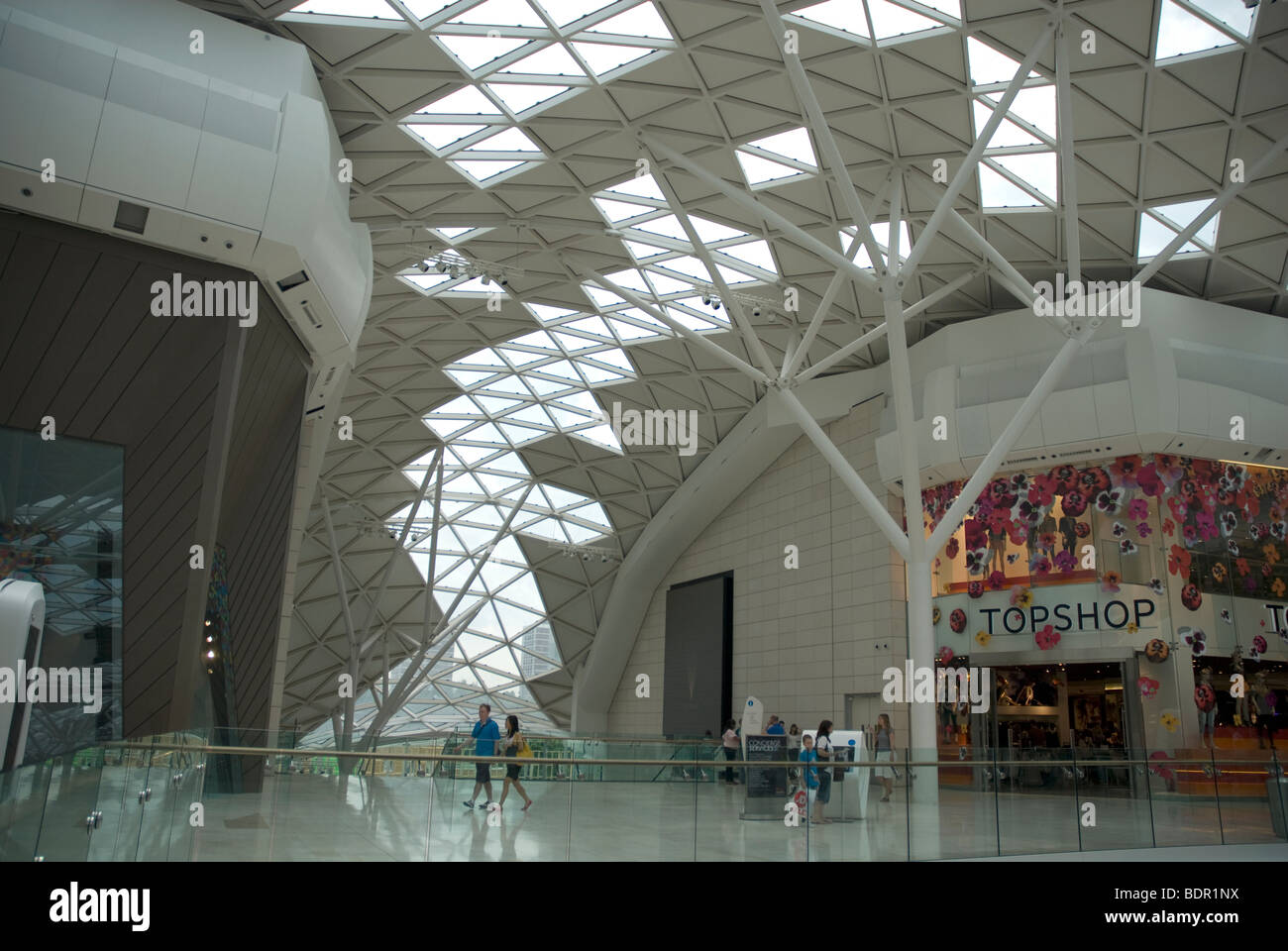 Shops and shoppers inside the Westfield Centre White City, Shepherds ...