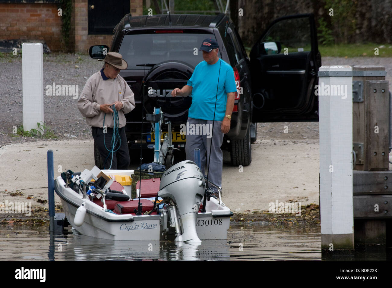 boater slipway outboard dinghy launching boat river Medway allington ...