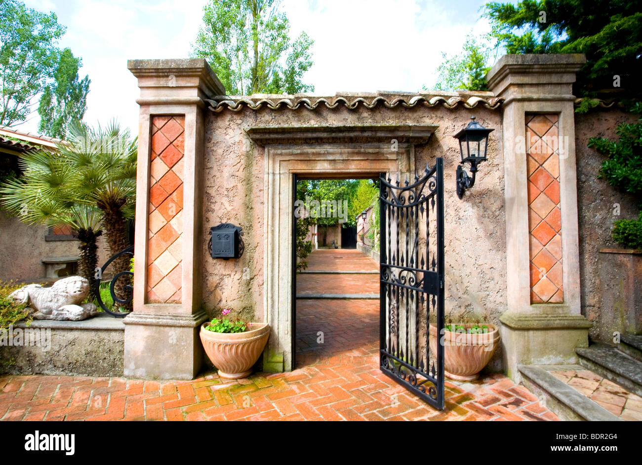 The Front Gate of the 5 Star Borgos Paraelios in Poggio Catino, Lazio ...