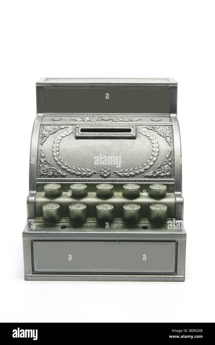 Toy Cash Register Bank Stock Photo - Alamy