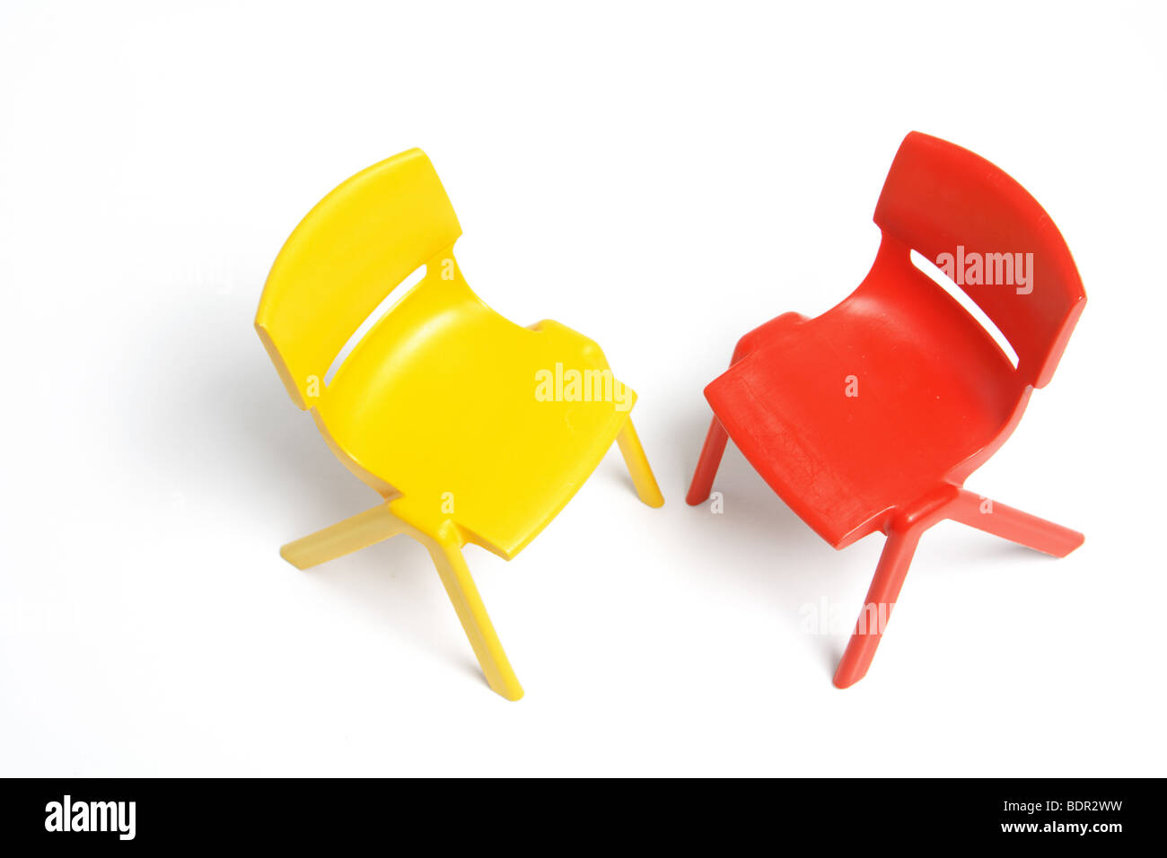 Plastic Miniature Chairs Stock Photo - Alamy