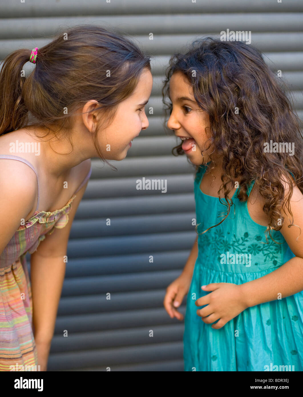 two young sisters having fun Stock Photo - Alamy