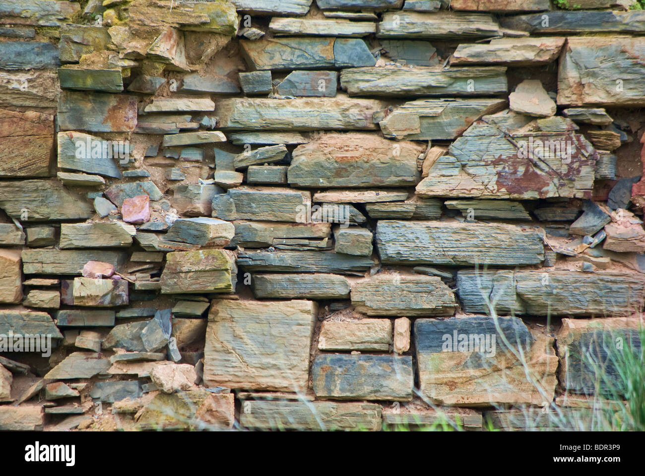 great image of a stone brick wall background Stock Photo - Alamy